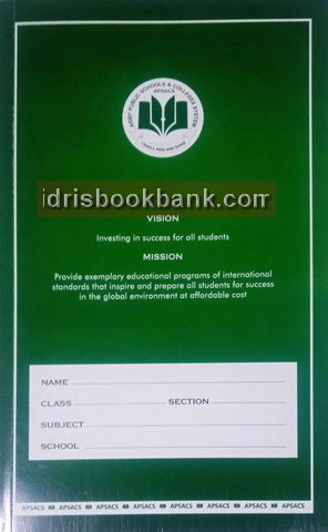 APS SINGLE LINE REGISTER | Idris Book Bank